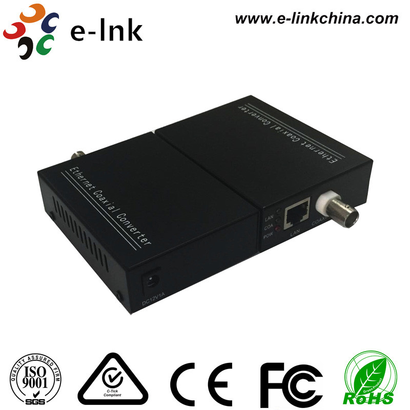 10 / 100M IP Camera Ethernet Over Coax Converter , Coax To Ethernet ...